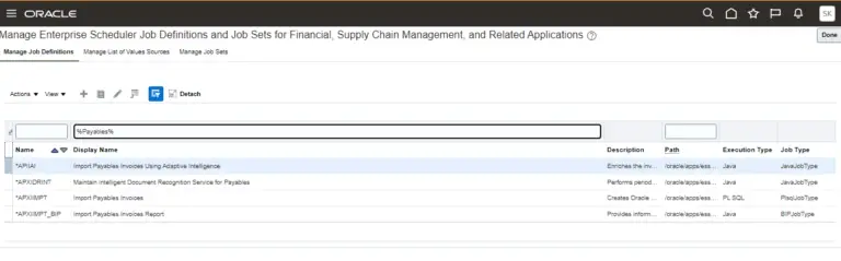 Get Details Of Standard Ess Job Definition In Oracle Fusion Oracleknowhow