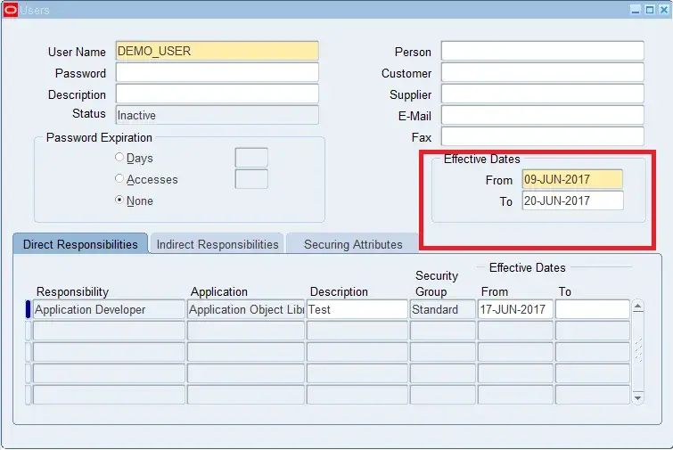 How To Create Disable User Add Responsibility And Reset Password In Oracle Apps From Backend