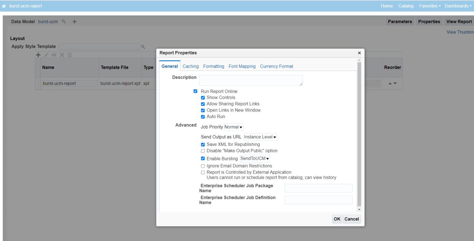 How to Burst BI Publisher report to UCM (Content Server) in Oracle ...